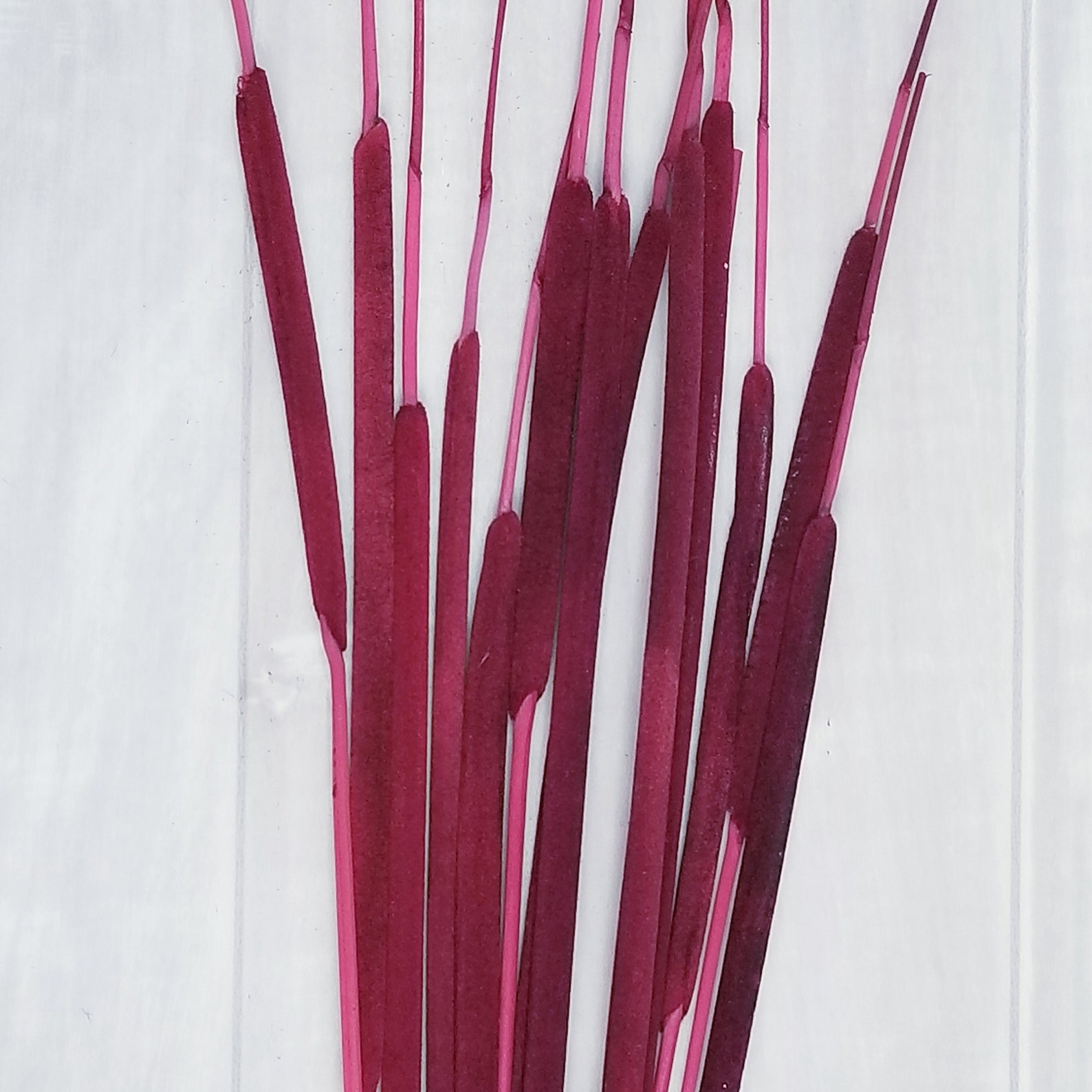 14 Artificial Cattails on wooden stem-Cattail floral stem-Fall | Etsy