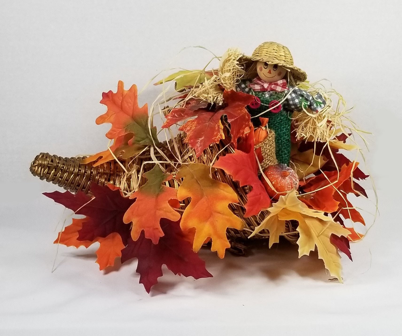 Scarecrow in Cornucopia Table Centerpiece-halloween Decoration ...
