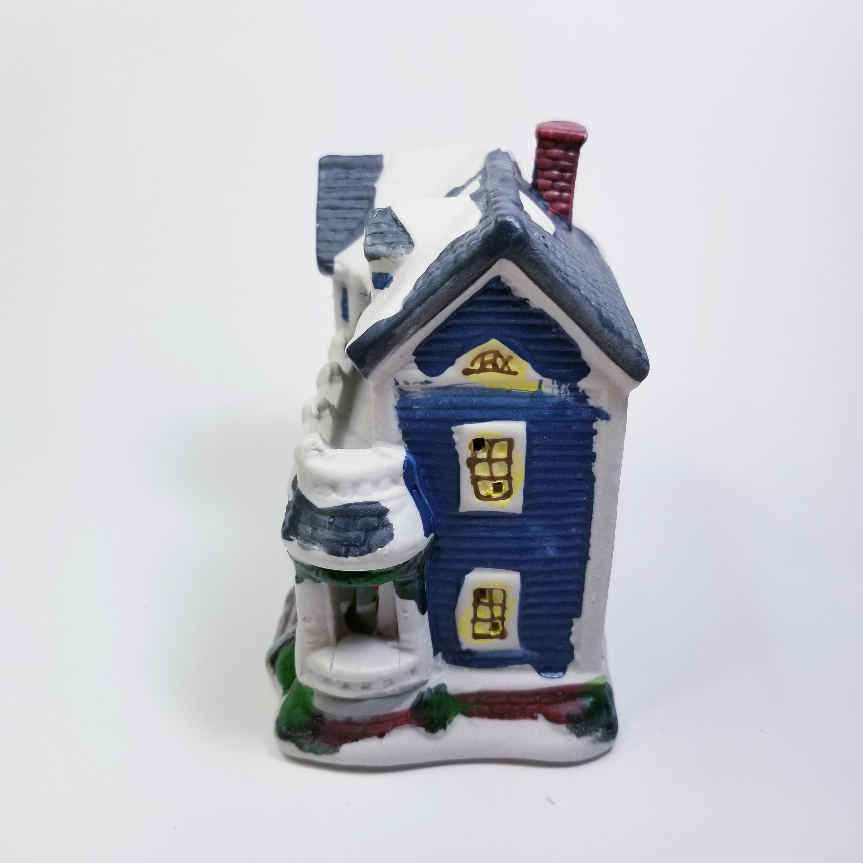 Vintage 'blue House' Porcelain House-miniature - Etsy