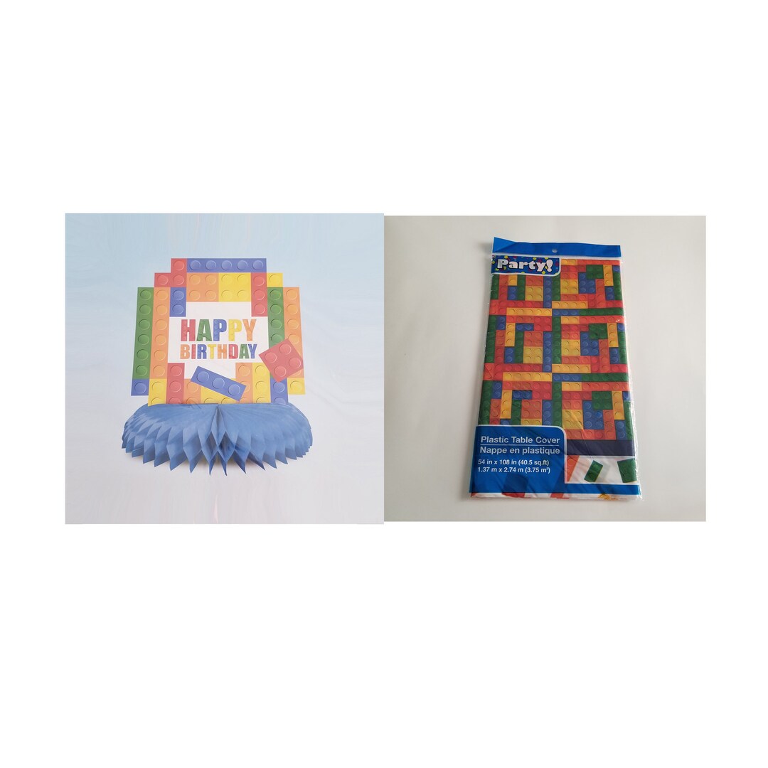 Building Blocks Theme Party Supplies-building Blocks Table Cover ...