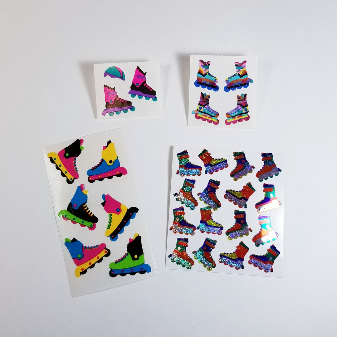 Vintage Roller Skates Scrapbooking Stickers-scrapbook Stickers ...