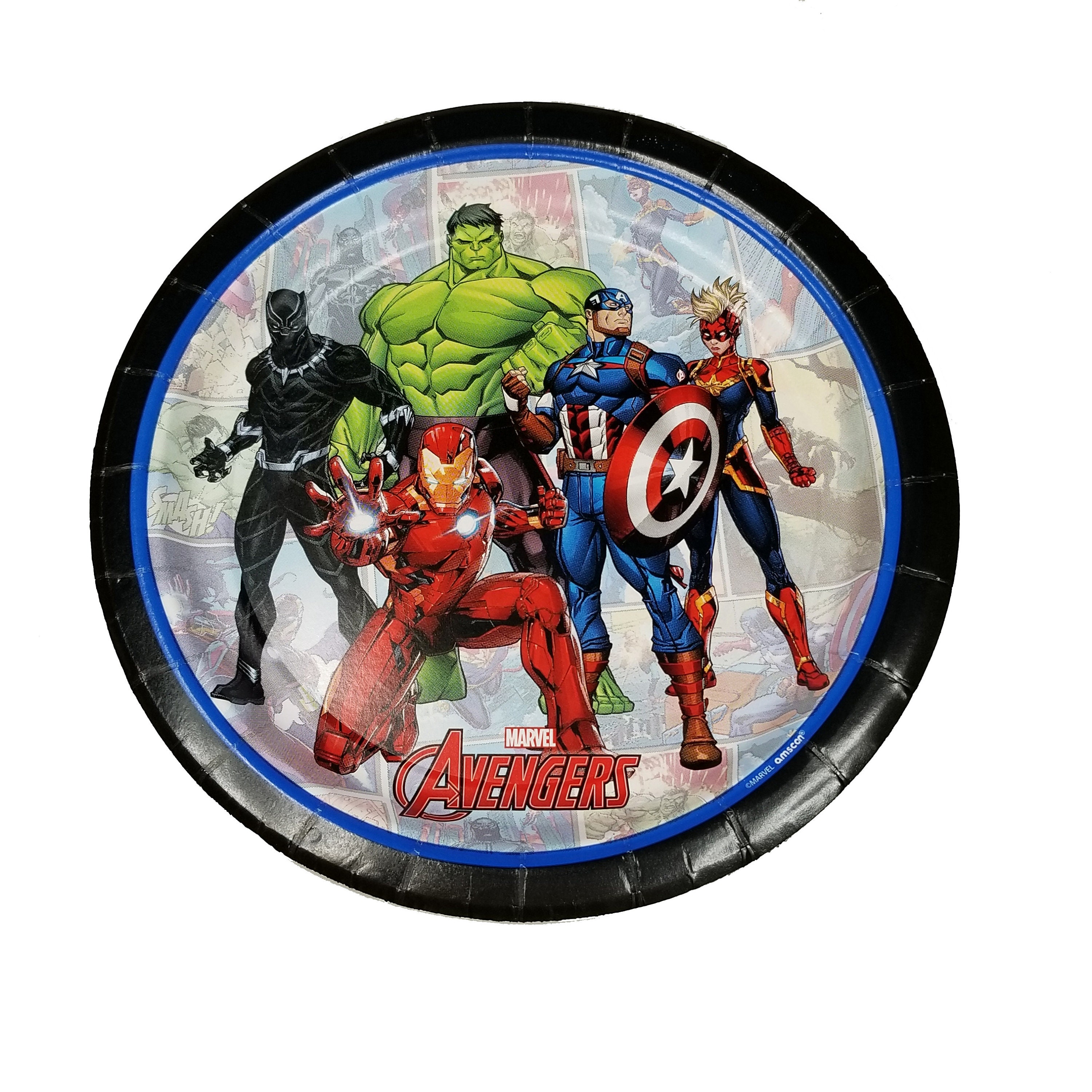 Avengers Plates-marvel Avengers Birthday Theme Party Plates-superhero ...