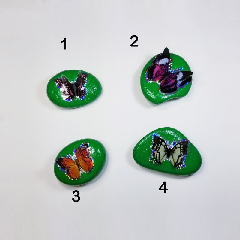 Painted Rock With Butterfly - Etsy