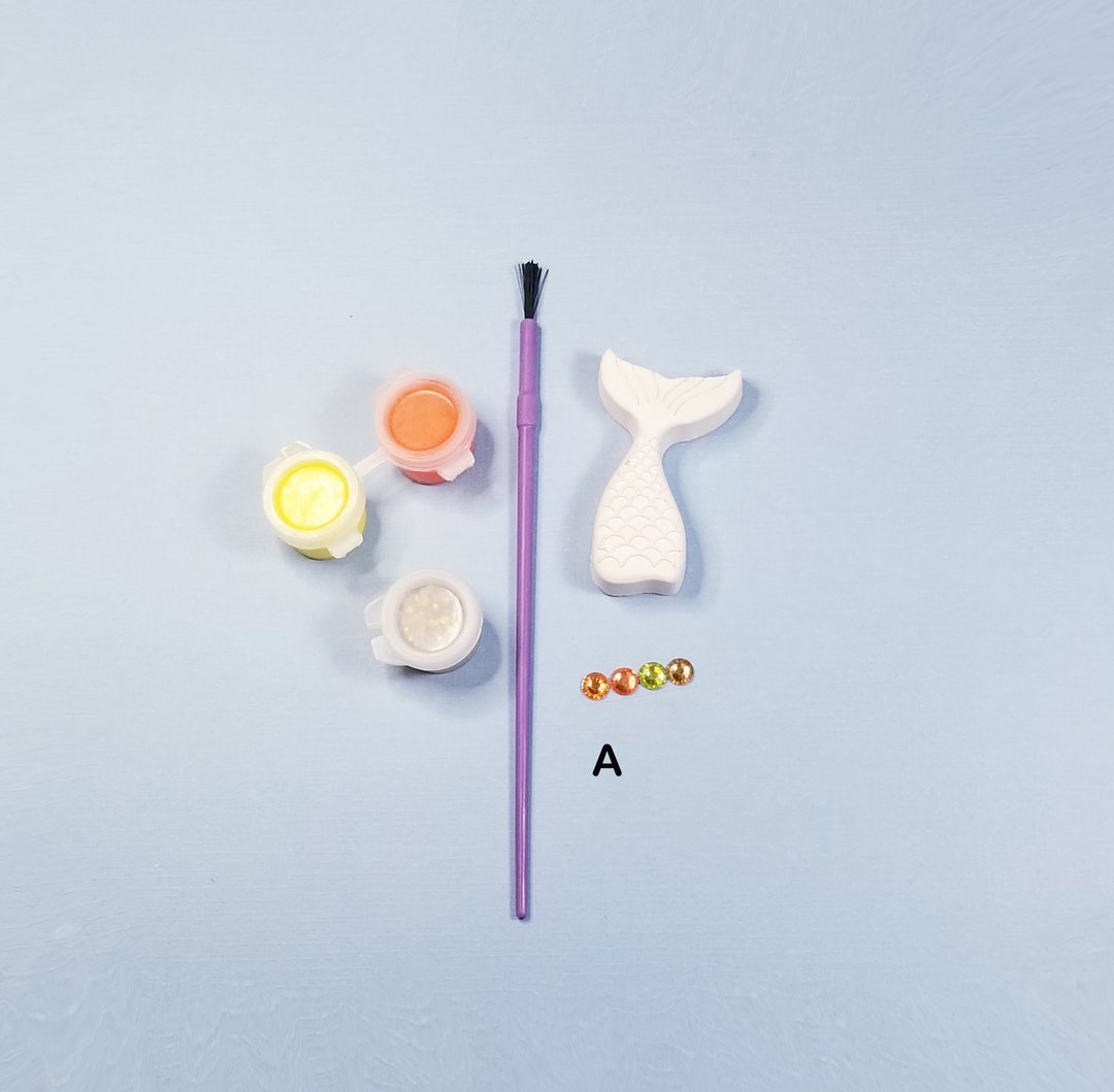 Mermaid Tail Paint Your Own Plaster Craft Kit-mermaid Fluke Paint Your ...