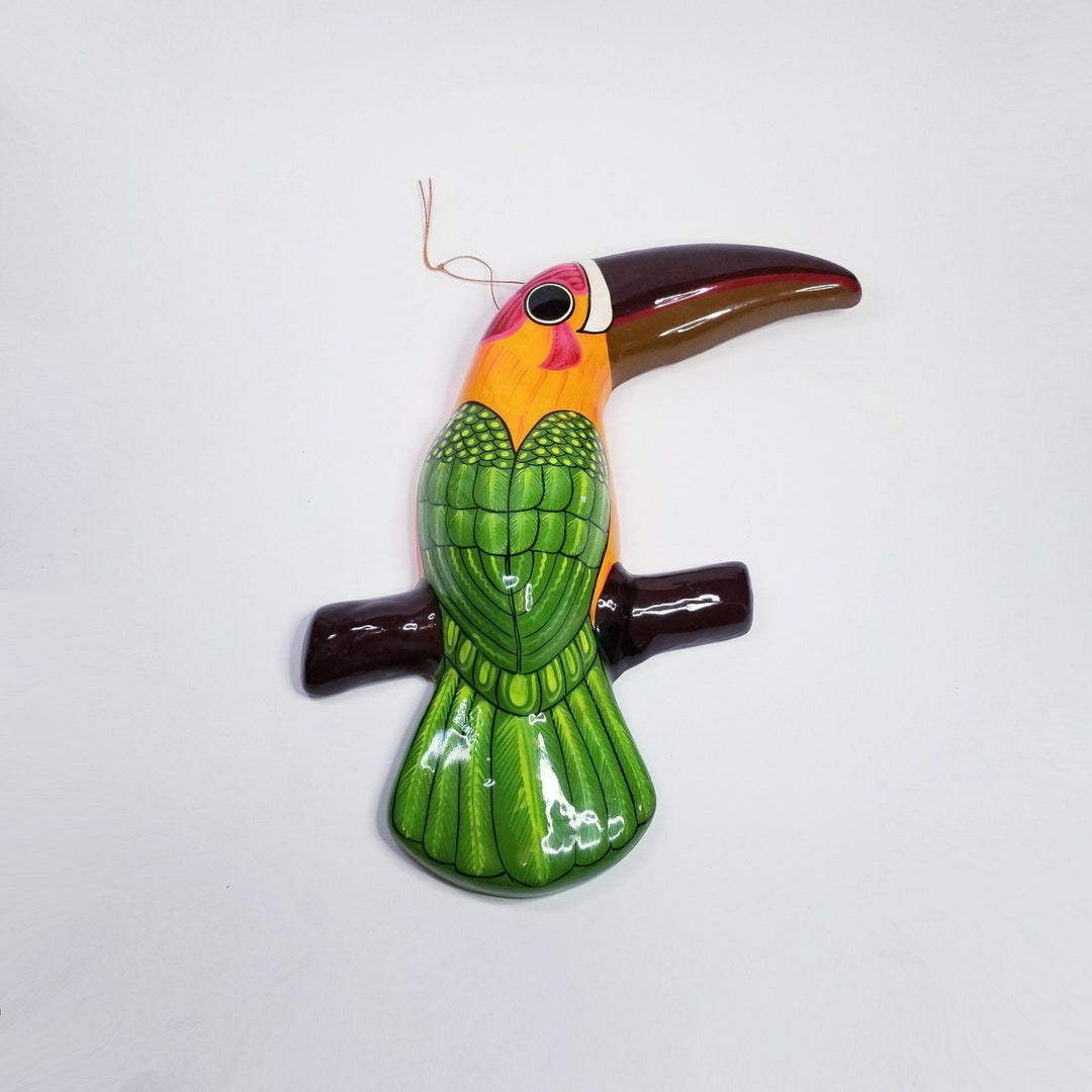 Ceramic Toucan Wall Art-ceramic Toucan Wall Hanging-tropical Jungle ...