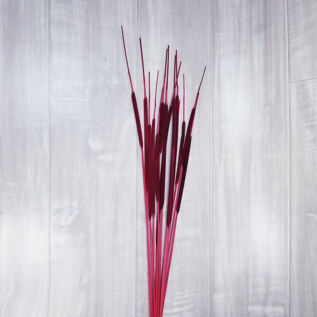 14 Artificial Cattails on Wooden Stem-cattail Floral Stem-fall ...