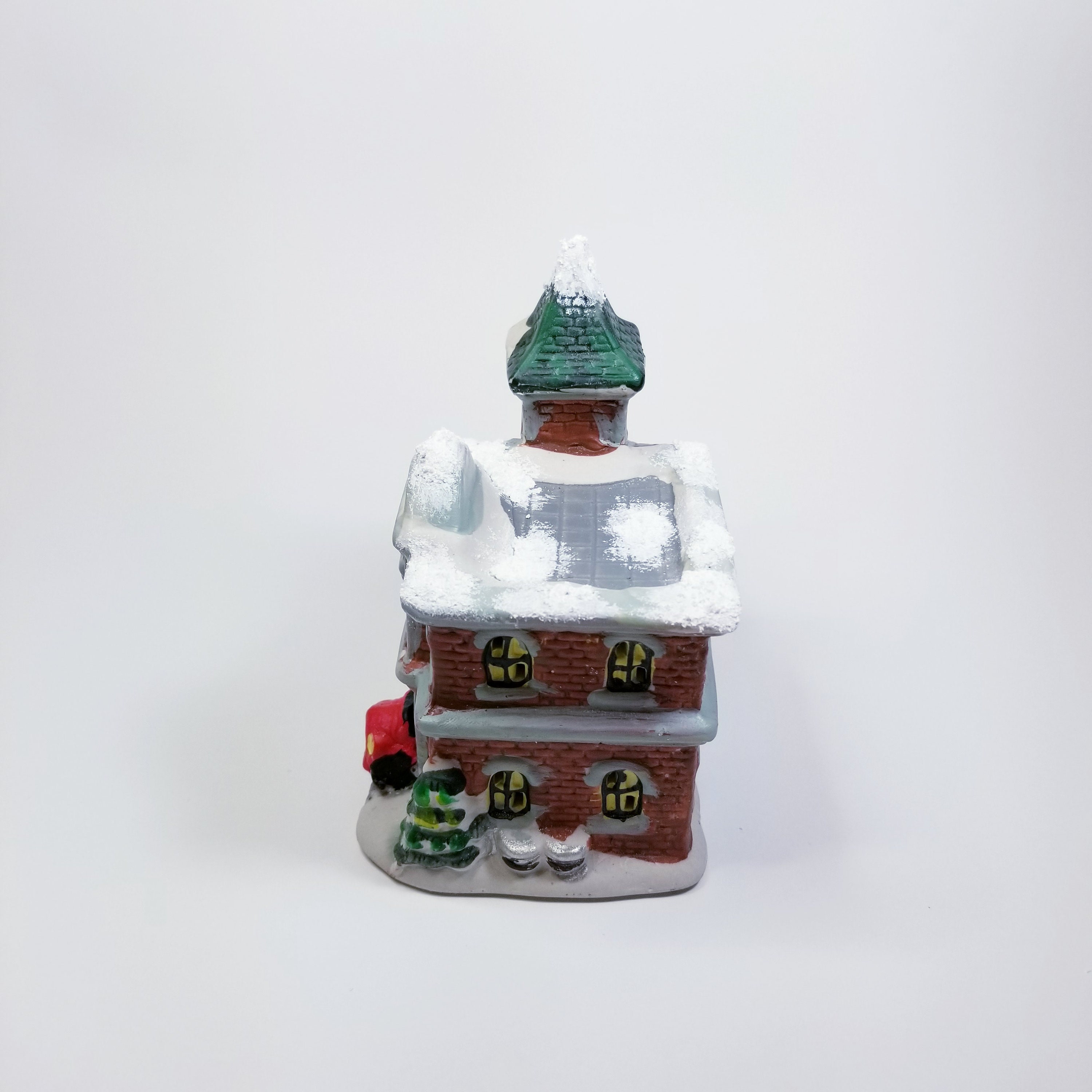 Vintage 'fire Station' Porcelain House-miniature Christmas Village ...