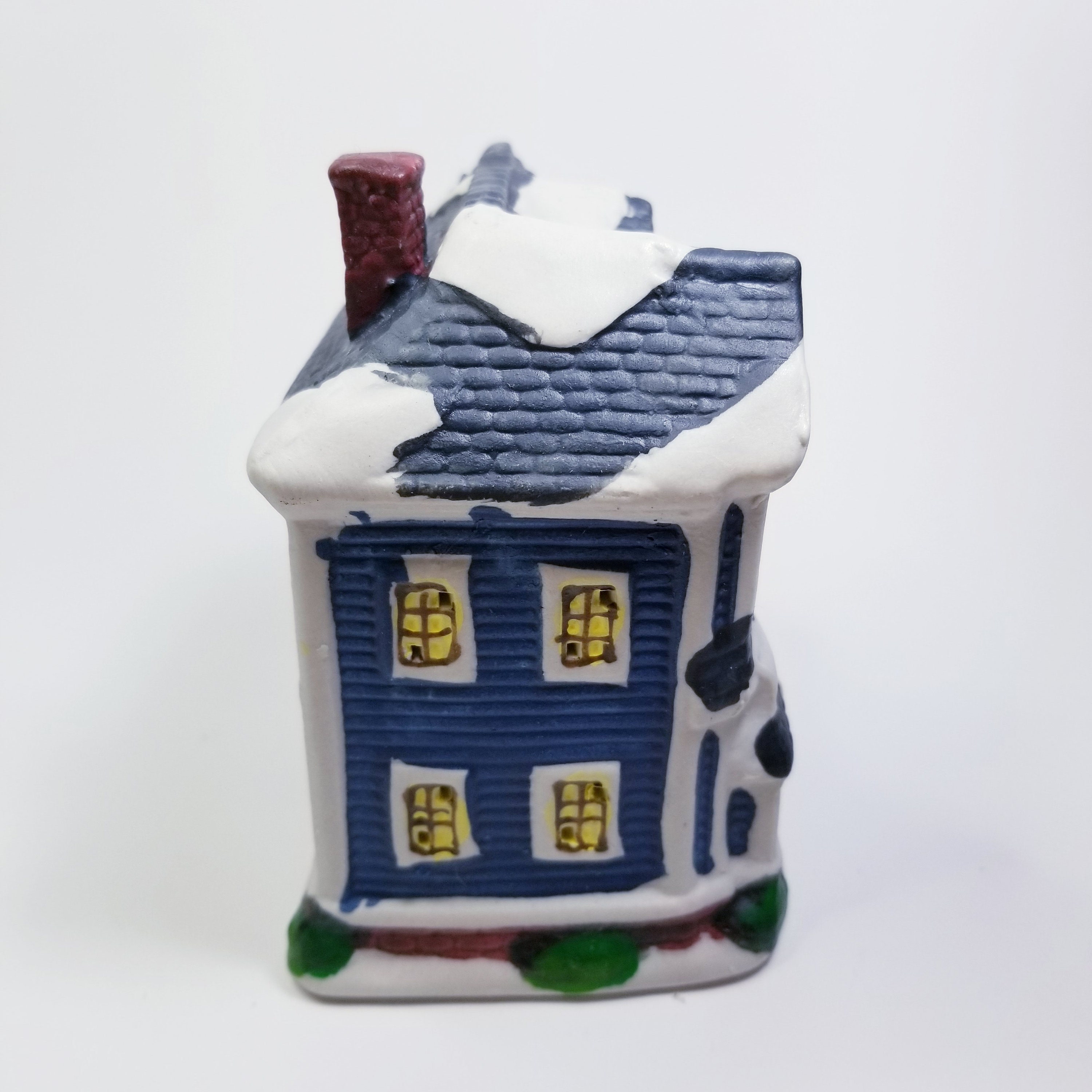 Vintage 'blue House' Porcelain House-miniature - Etsy