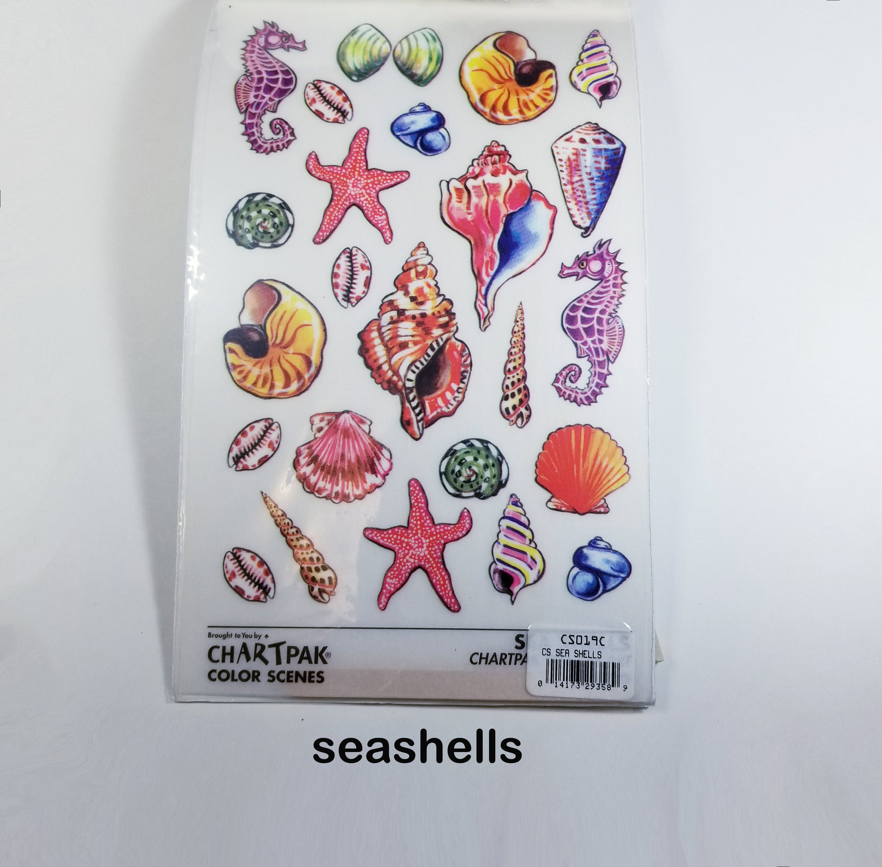 Vintage Rub-on Art Transfers, Rub-on Seashells, Rub-on Bubbles Border ...