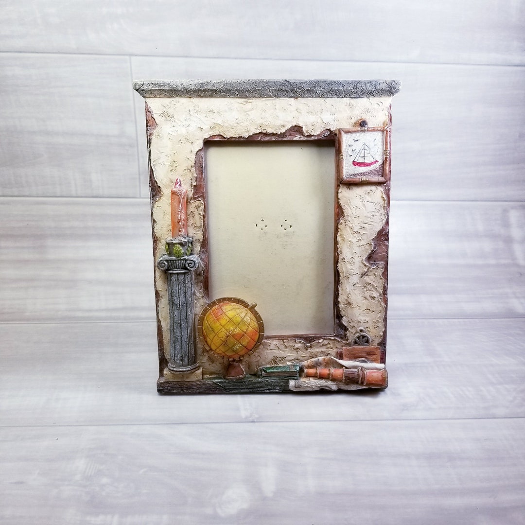 Vintage Resin Nautical Theme Picture Frame-nautical Photo Frame-resin ...