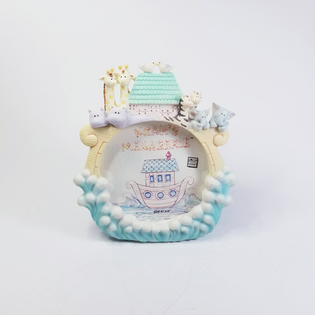 Vintage Russ Noah's Menagerie Resin Photo Frame-kids Photo Frame-kids ...