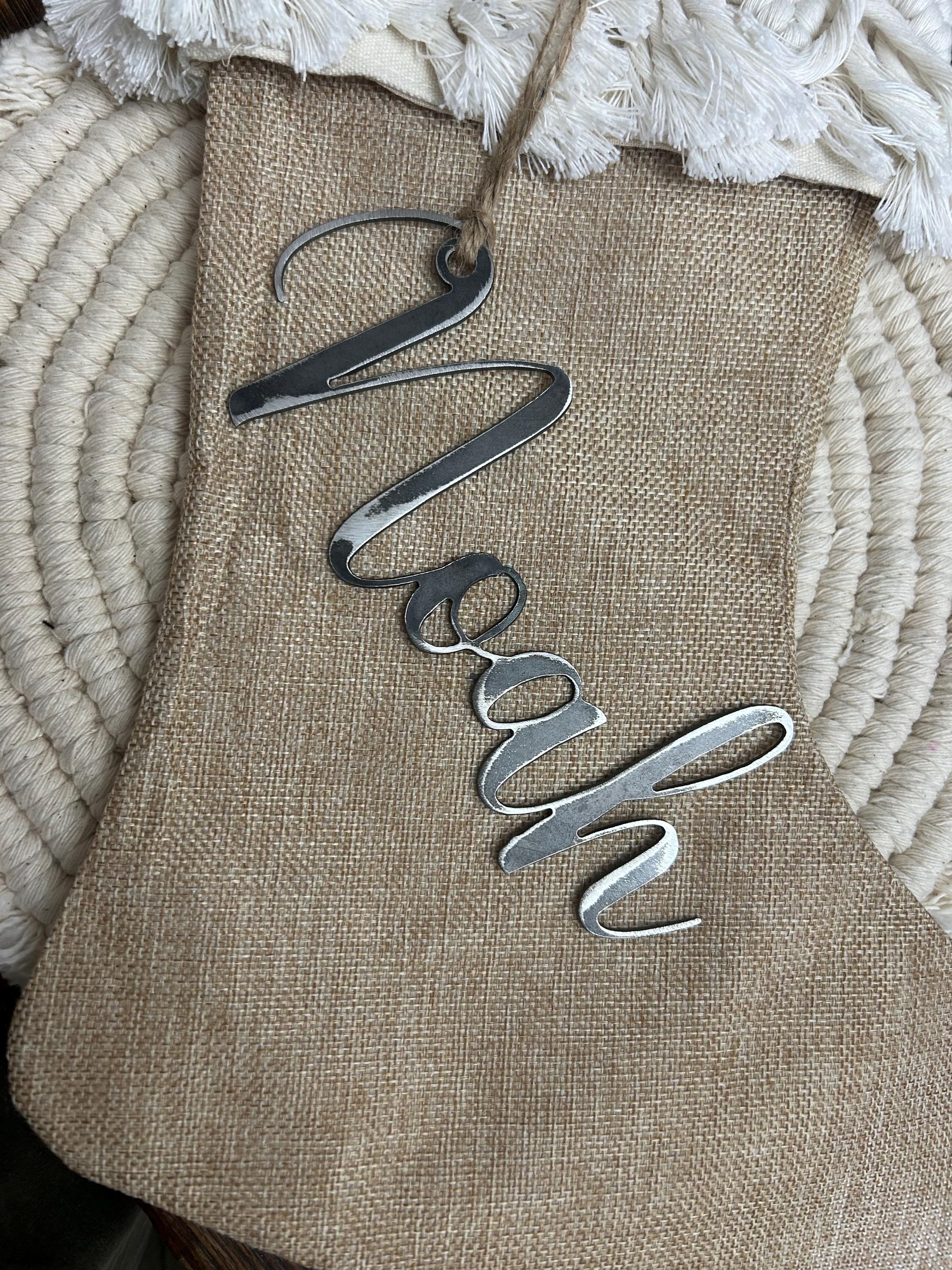 Metal Stocking Name Tags, Stocking Tags, Metal Names,party Tags, Gift ...