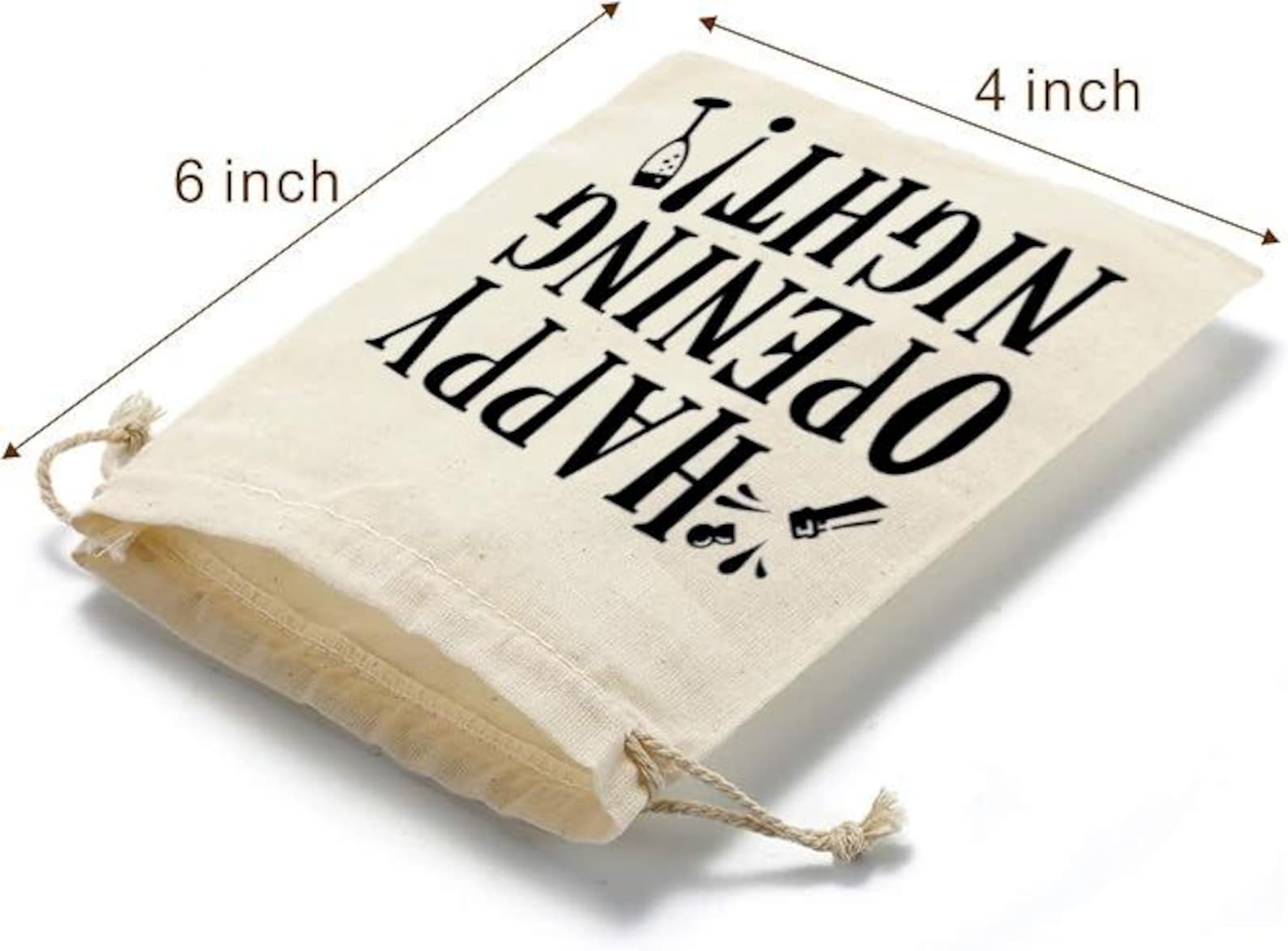 Mini Happy Opening Night Canvas Drawstring Bag Actors 4x6" | Opening ...
