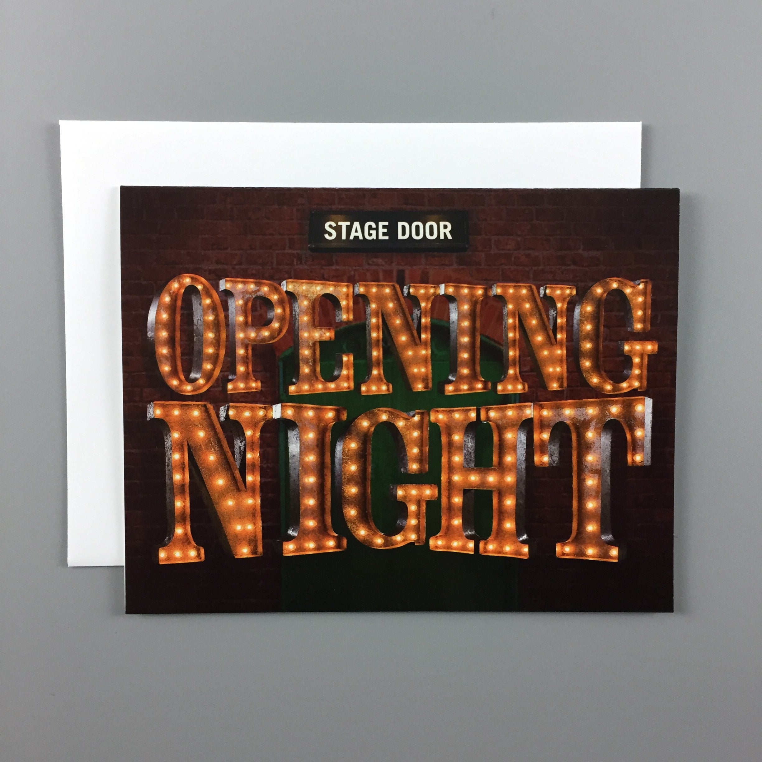 Glowing Marquee Opening Night Card - Etsy