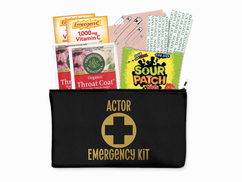 Backstage Actor Emergency Kit Zippered Canvas Bag Actors | Opening ...