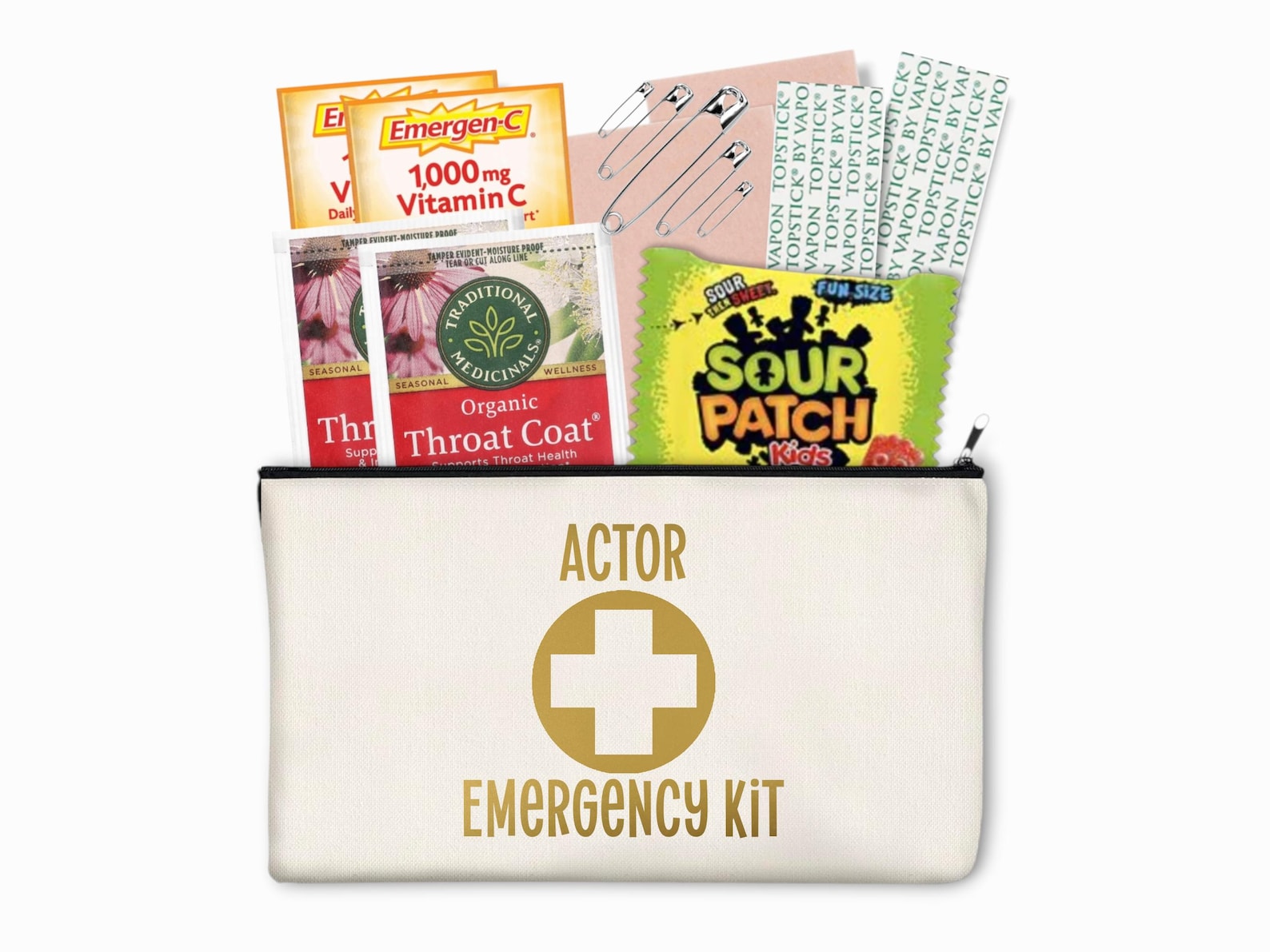 Backstage Actor Emergency Kit Zippered Canvas Bag Actors | Opening ...