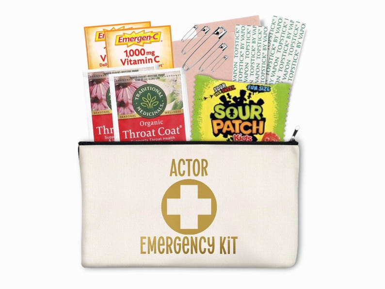 Backstage Actor Emergency Kit Zippered Canvas Bag Actors | Opening ...
