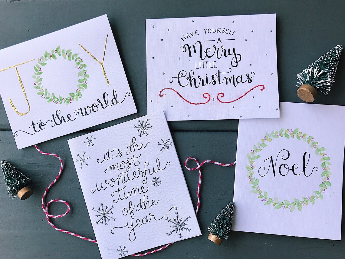 Customized Watercolor and Lettering Cards - Etsy