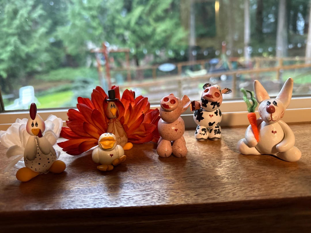 Vintage Clay Farm Animal Figurines by “mona” - Etsy