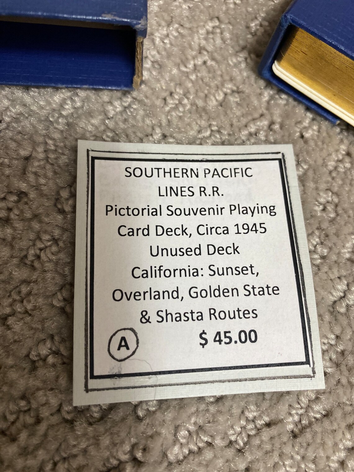 Rare 1945c Southern, Pacific Railroad Lines, Souvenir, Playing Card ...