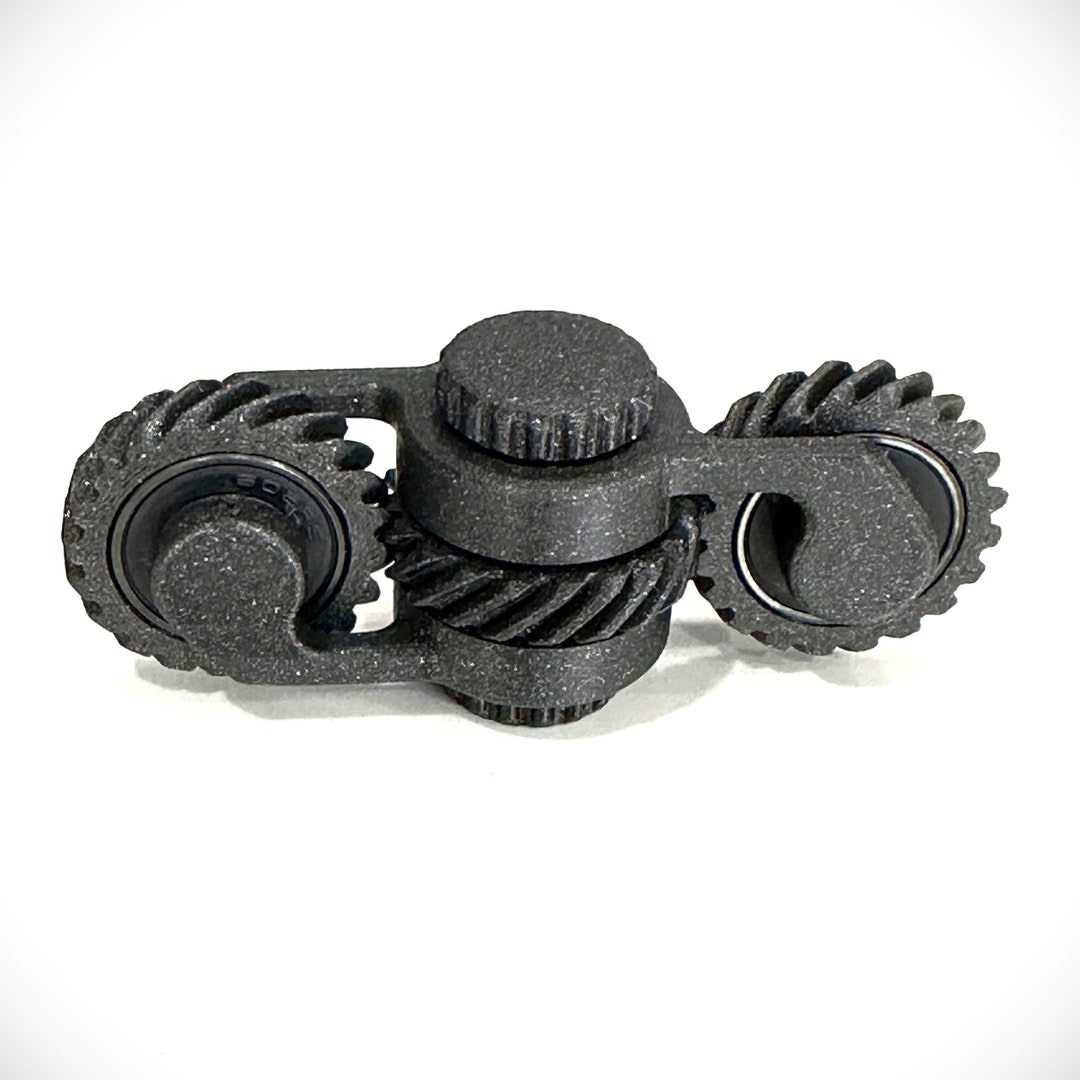 Helical Gear Fidget Spinner - 3 Gears With 4 Hybrid Ceramic Bearings - Etsy