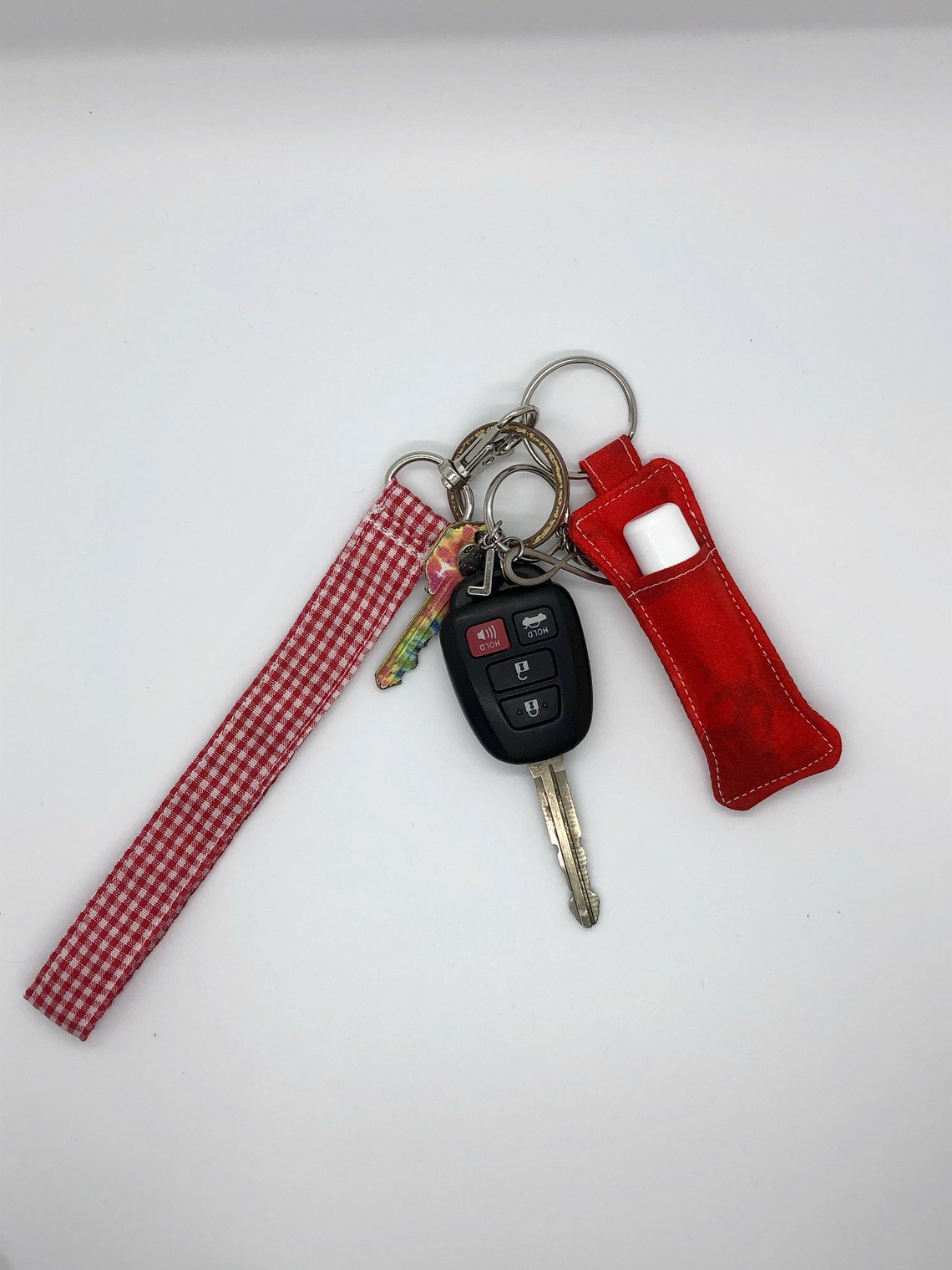 Red Chapstick Holder, Lip Balm Pocket, Travel Key Chain, Car ...