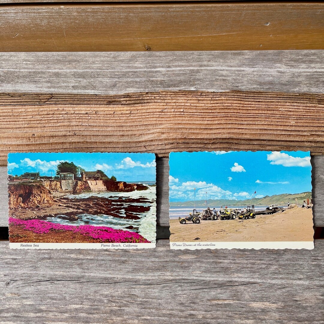 Vintage . PISMO BEACH POSTCARD Set of 2 . Shell Beach Chapman Estate ...