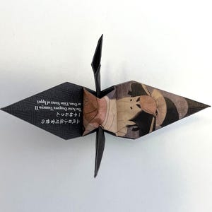 Japanese Origami Cranes – Traditional Kabuki From Japan (set of 5) - Etsy
