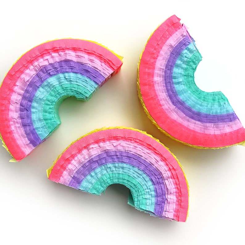 Colorful Rainbow Trio Mini Rainbows Pinata Favor Rainbow - Etsy