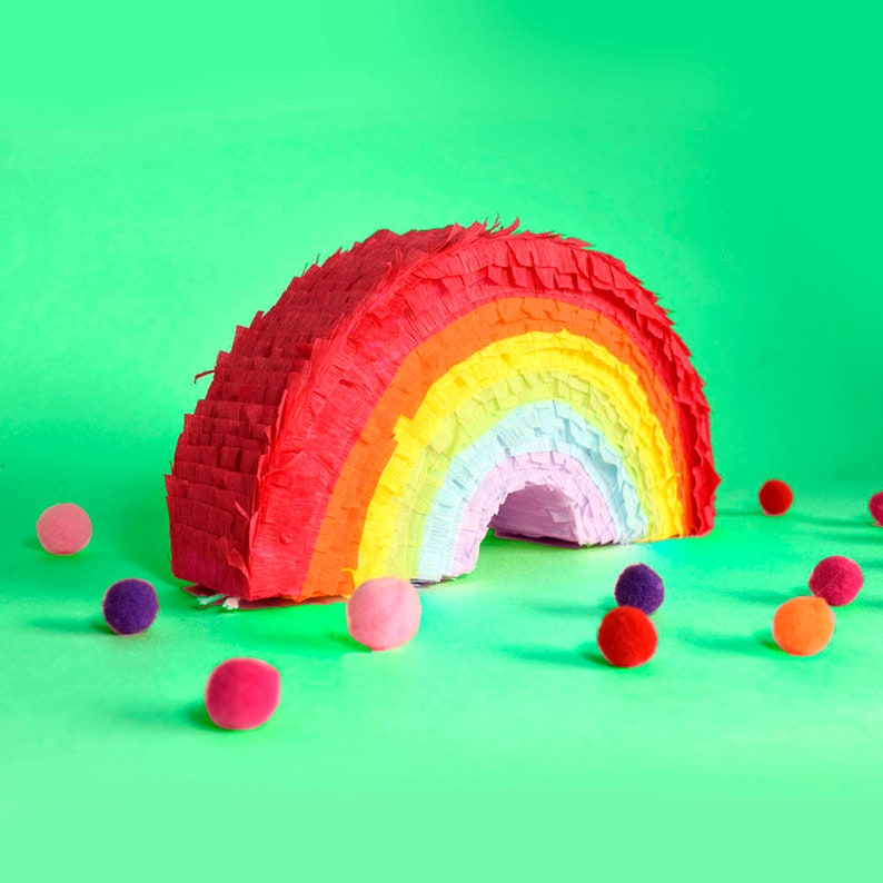 Mini Rainbow Pinata Favor Rainbow Party Party Decoration - Etsy