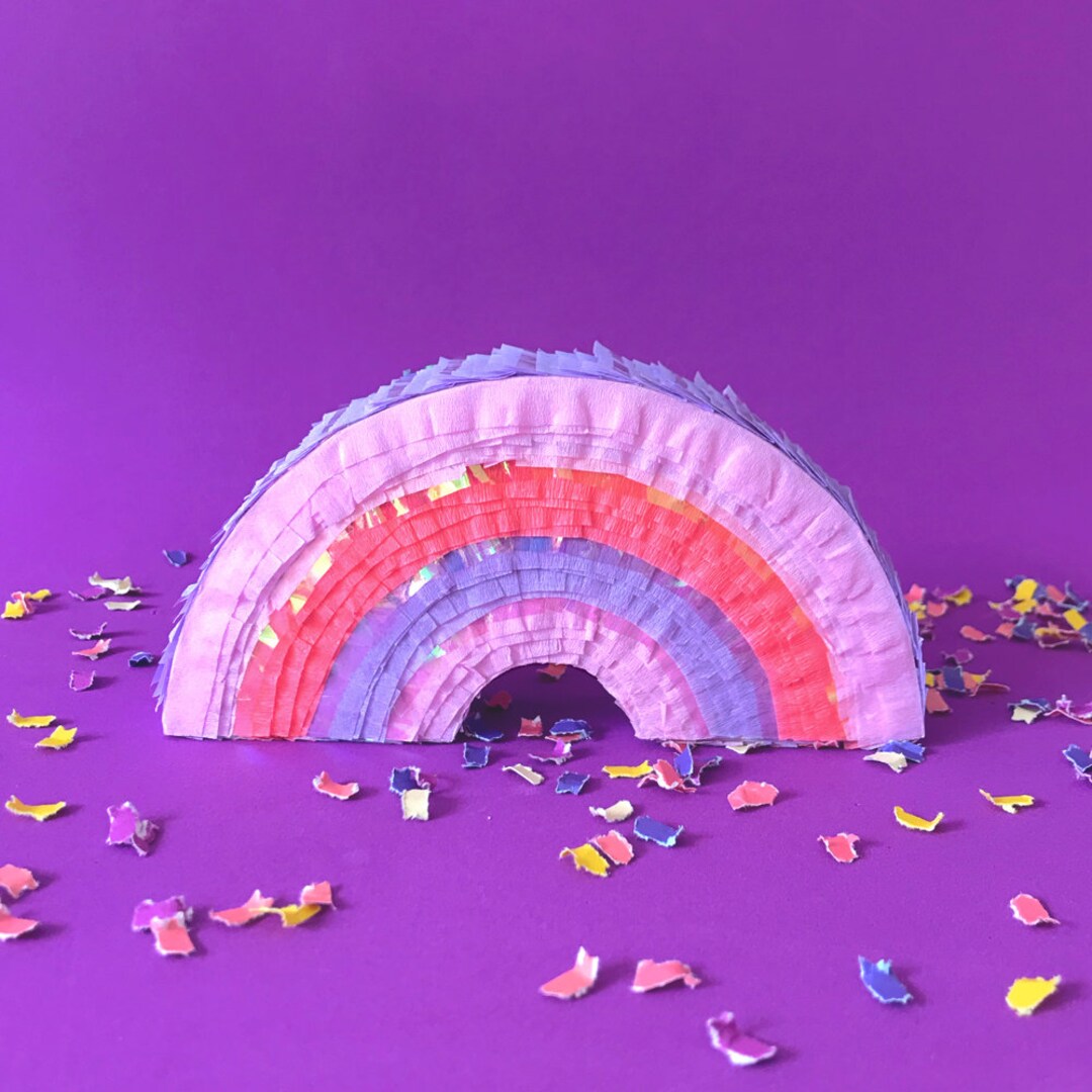 Pastel Mini Rainbow Pinata Favor, Rainbow Party, Party Decoration ...