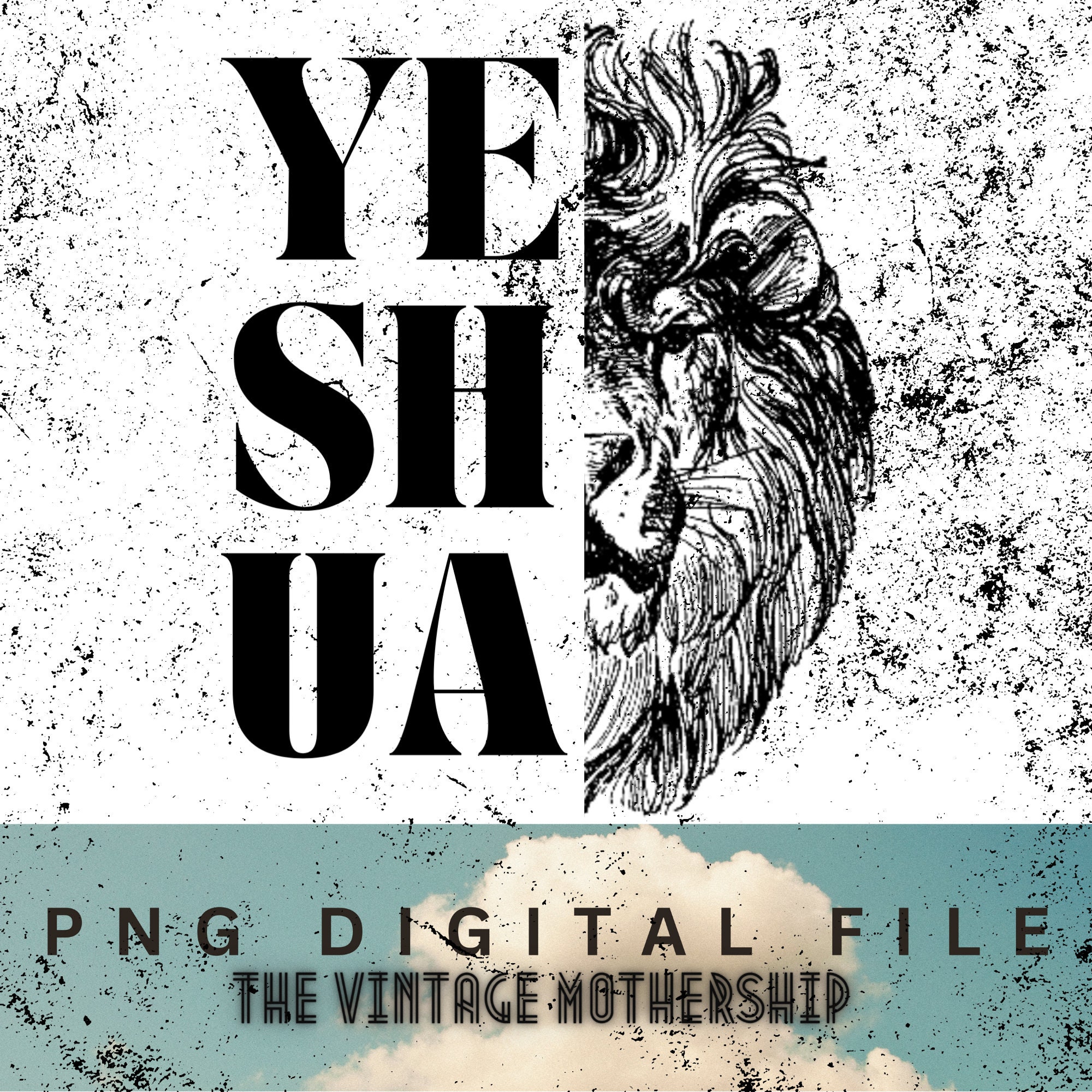 Yeshua Lion of Judah PNG Digital File Strong Jesus Creator God Faith ...