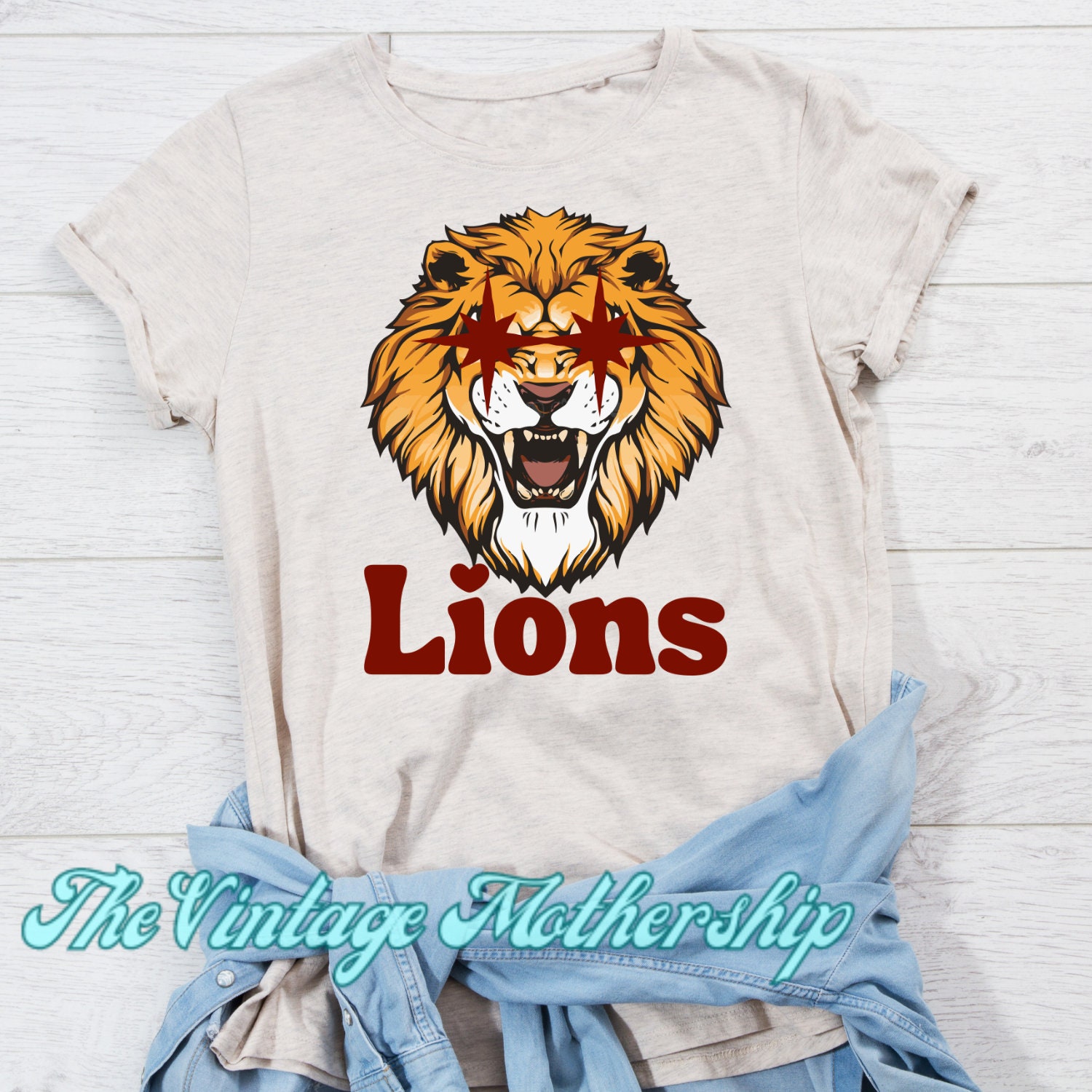 Lions | Red | Maroon | PNG | Digital File | Starburst | Star Eyes ...