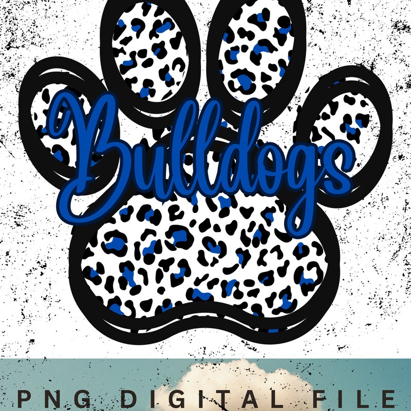 Bulldog Paw Print - Etsy