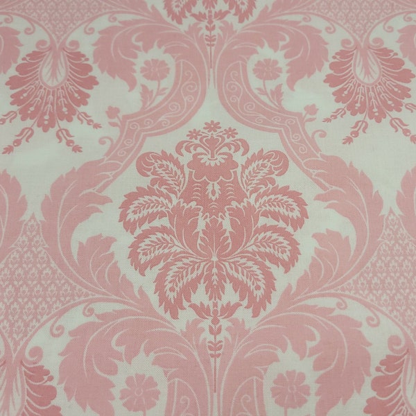 Pink Damask Fabric - Etsy