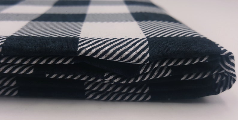 Black and White Wide Buffalo Plaid Cotton Fabric by the Yard - Etsy