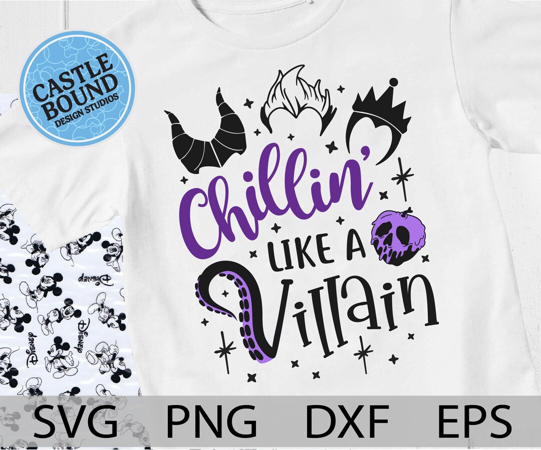 Chillin Like a Villain Svg Ursula Evil Queen SVG Poison - Etsy