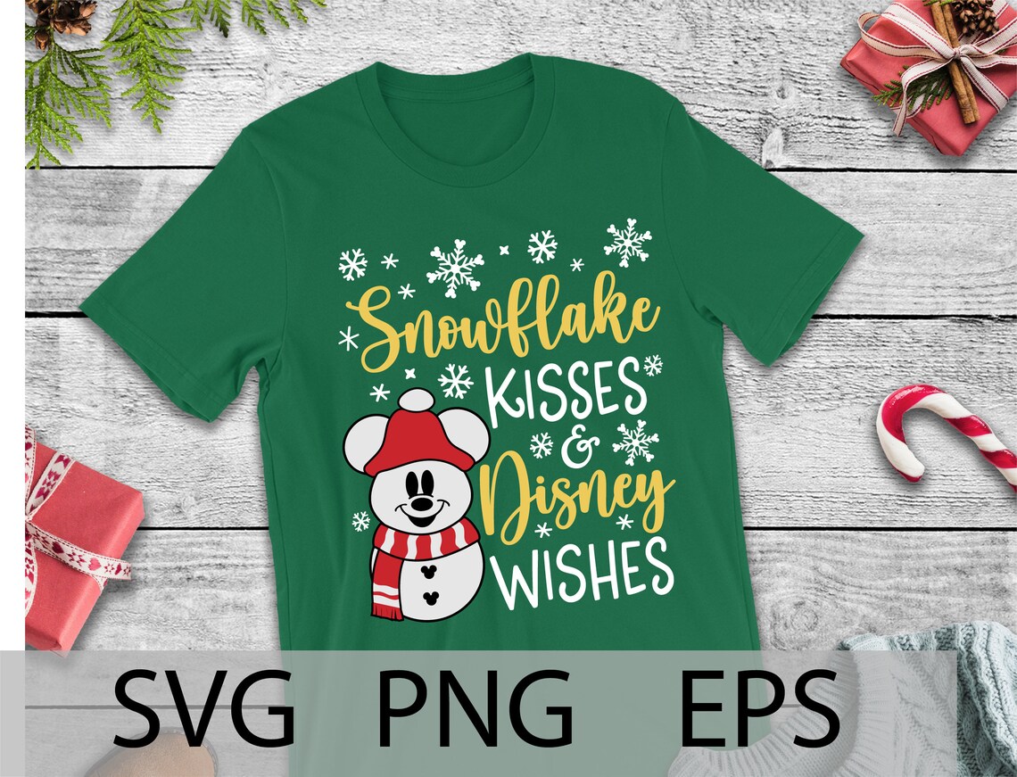 Mickey Snowman SVG Mickey Christmas PNG Mickey Snowflake - Etsy