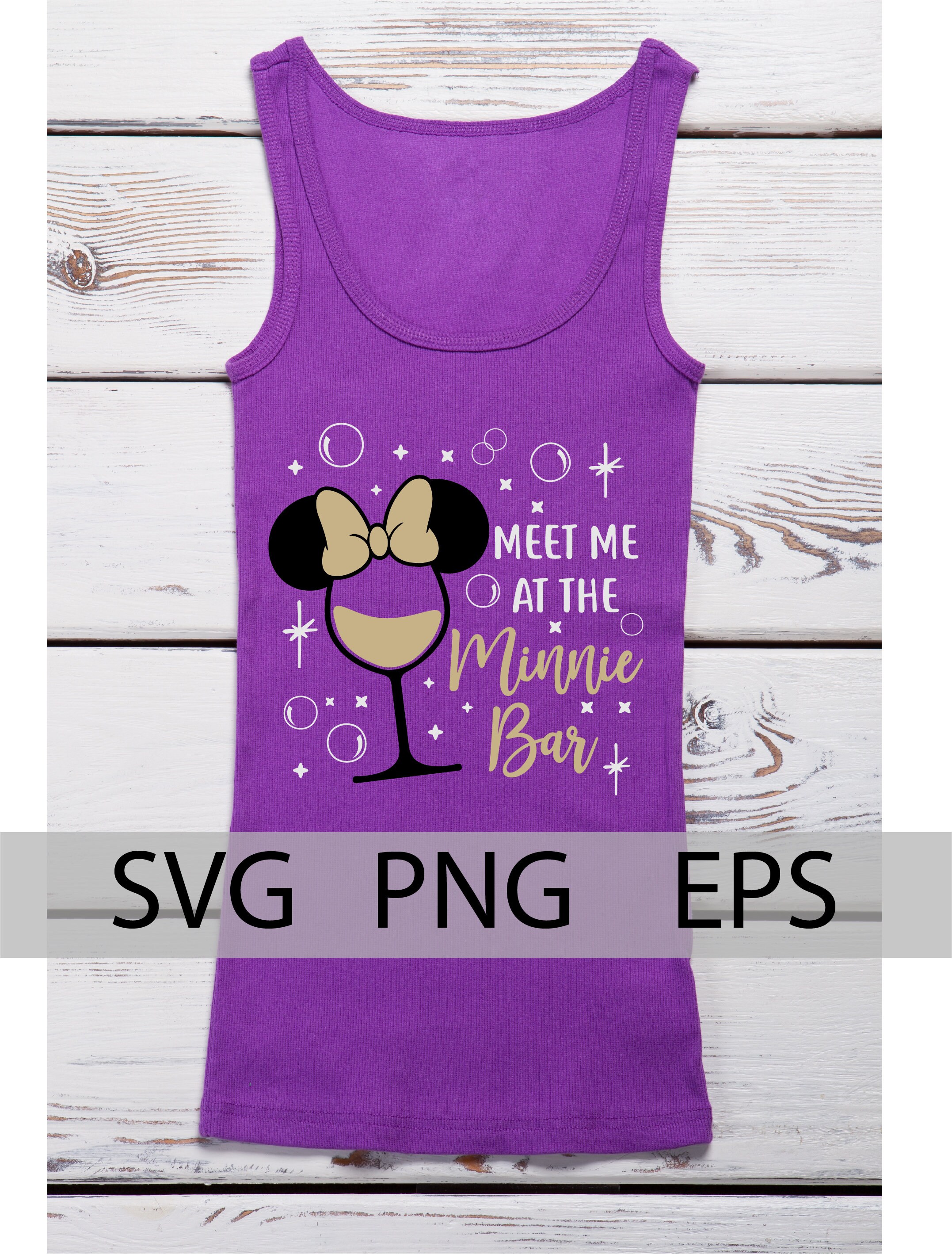 Minnie Wine Glass Meet Me at Minnie Bar Food and Wine | Etsy