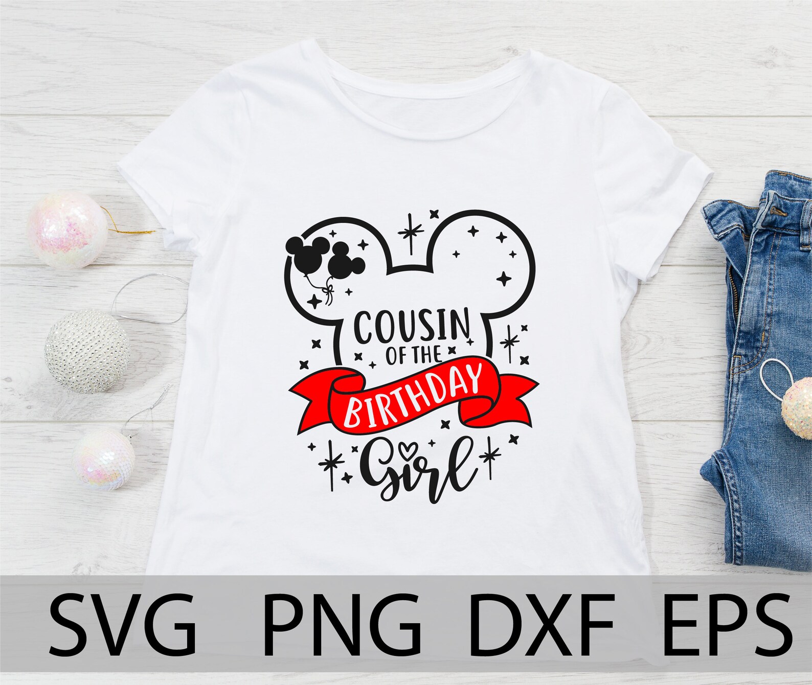 Mickey Cousin of the Birthday Girl, Mickey Family Birthday Shirt ...