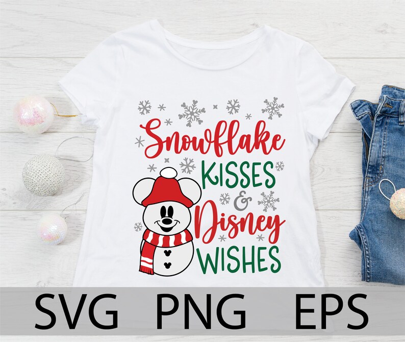Mickey Snowman SVG, Mickey Christmas PNG, Mickey Snowflake SVG ...