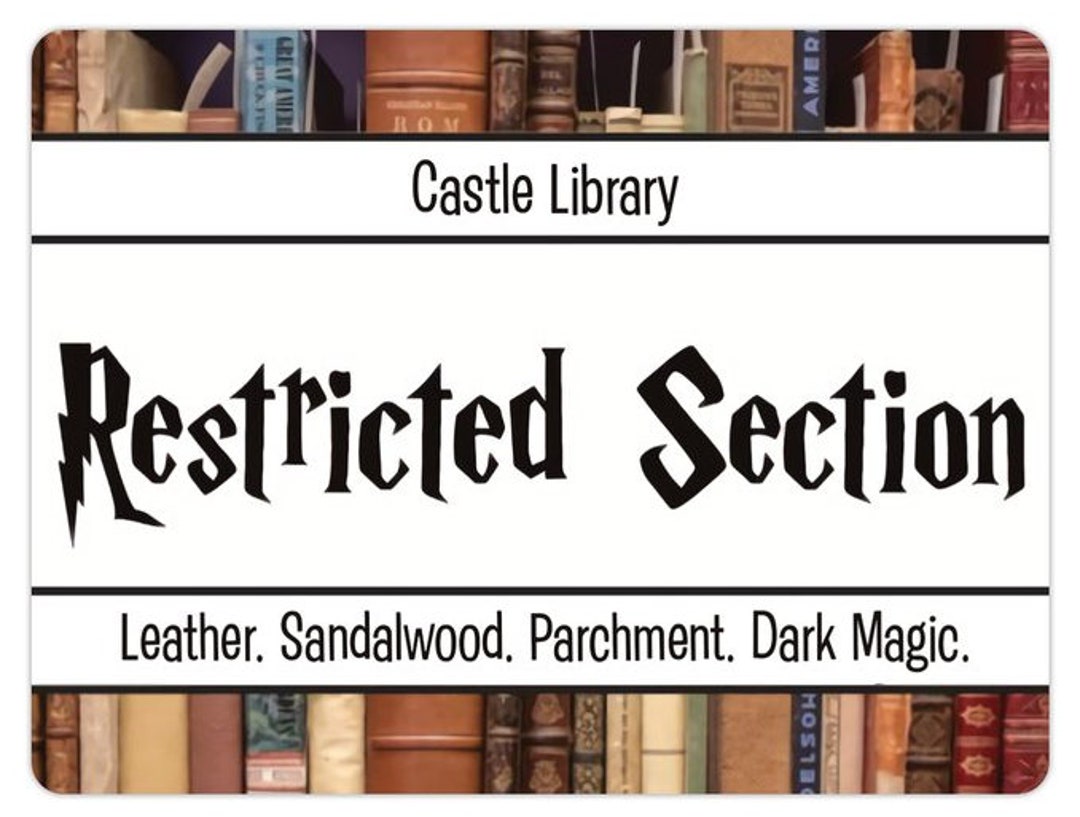 Restricted Section Wizard Library Inspired Candle - Etsy