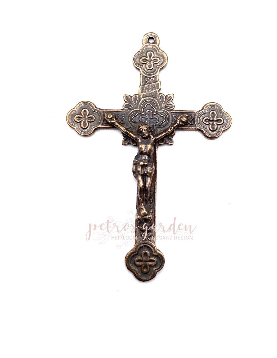Solid Bronze MANY CROSSES Crucifix Rosary Parts Catholic Pendant ...