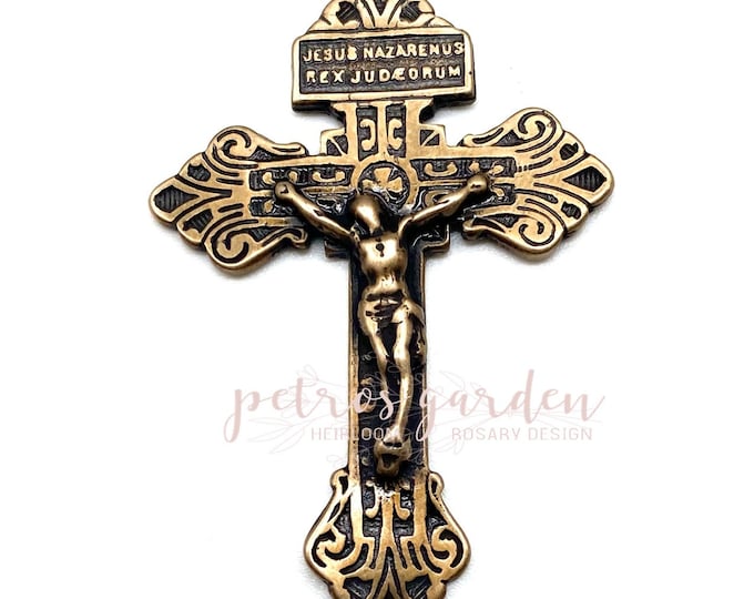 Solid Bronze PARDON Crucifix Rosary Crucifix Rosary Parts Catholic ...