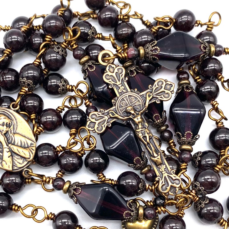 Garnet Rosary Beads - Etsy