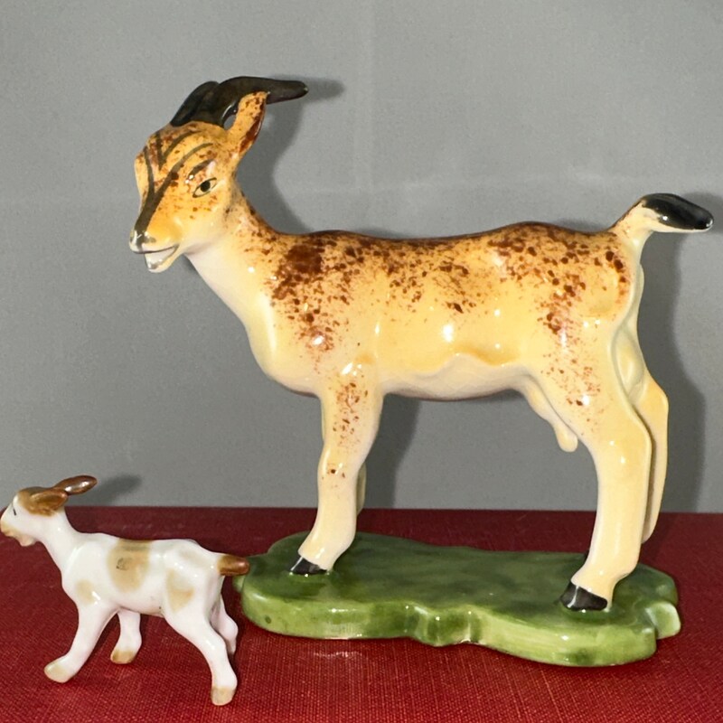 Porcelain Goat Figurine - Etsy