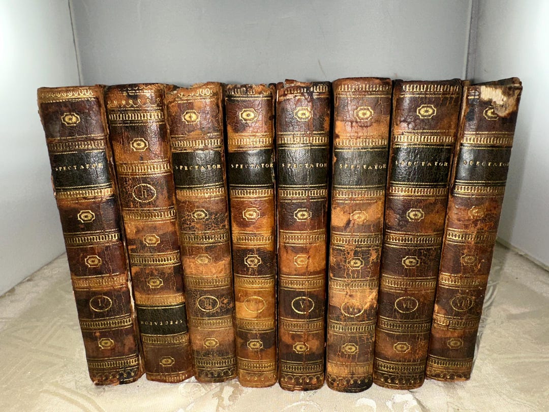 The Spectator Antique Eight Book Set - Etsy