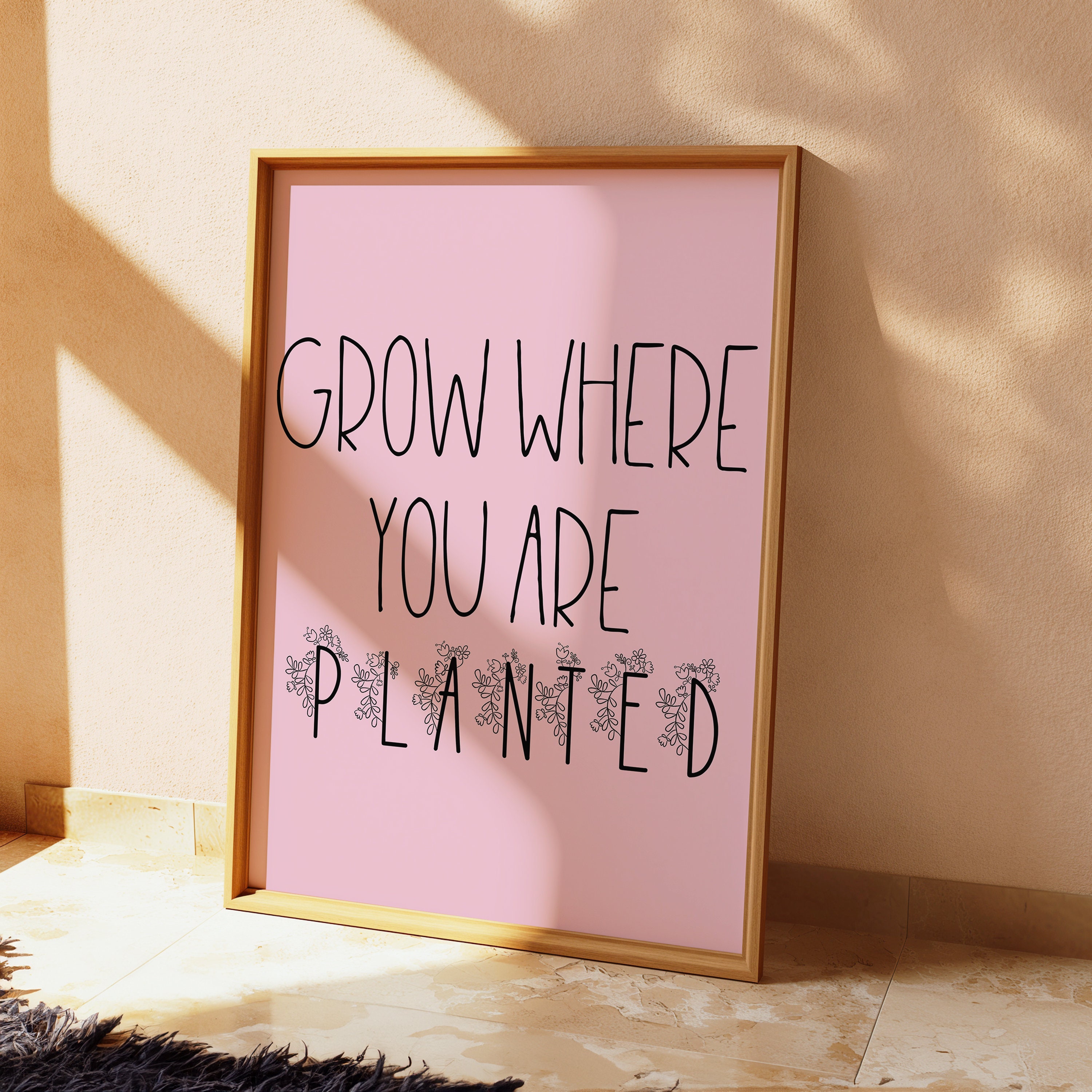 Grow Where You Are Planted Printable, Housewarming Decor, Nursery Decor ...