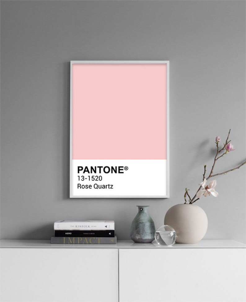 Pantone Rose Quartz Print Pantone Color Art Pantone Poster | Etsy