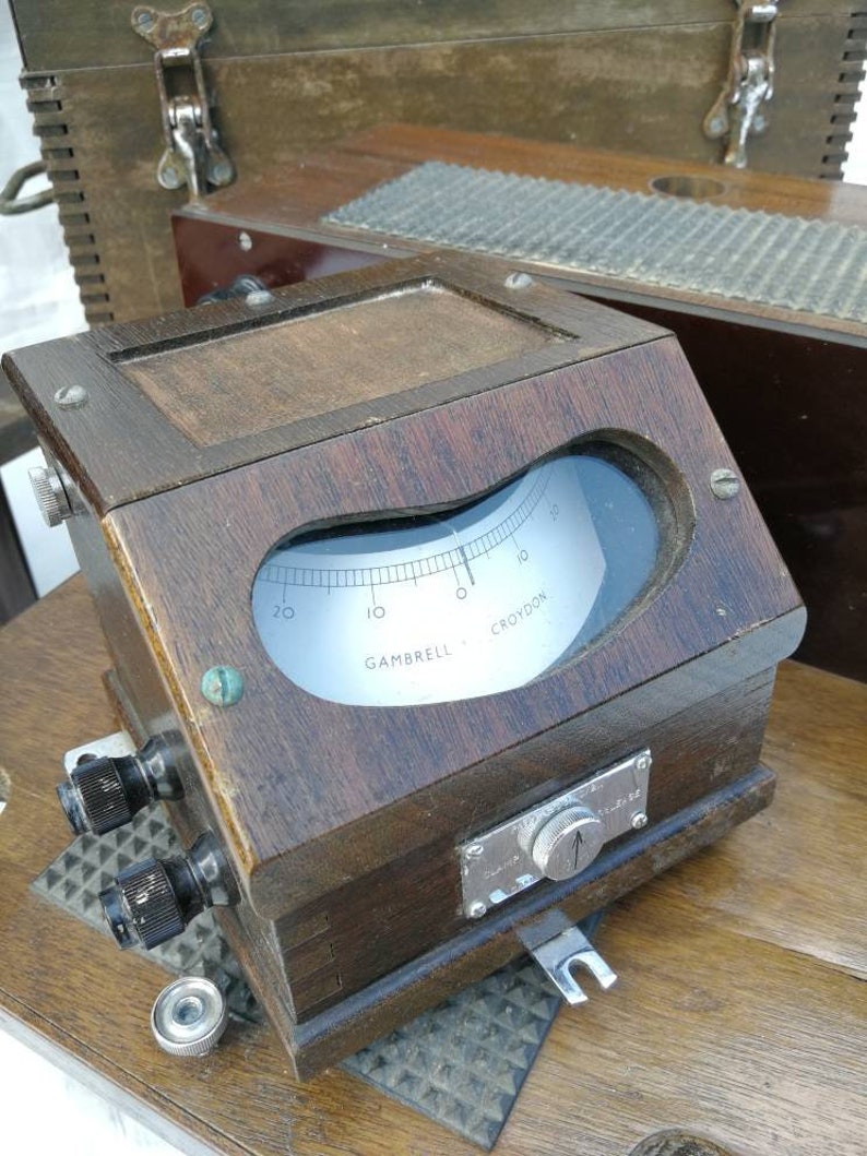 Antique electrical measuring device analog voltmeter | Etsy